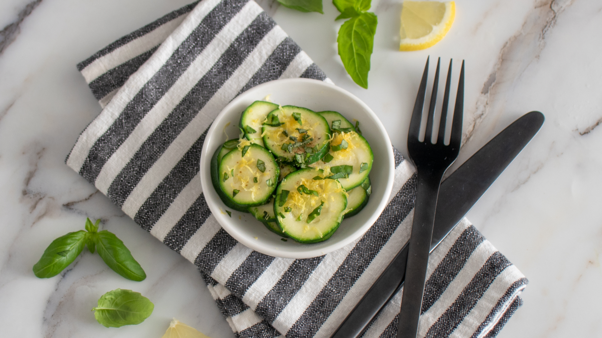 Steamed Zucchini with Lemon and Basil Simple Summer Squash Side Dish ...