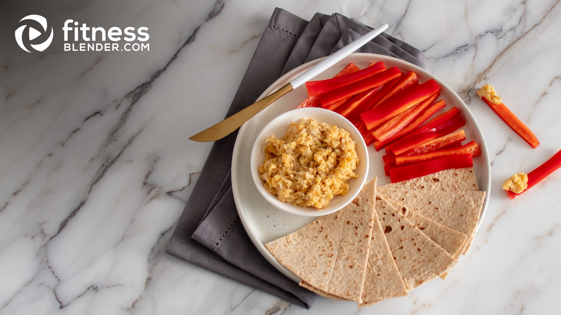 Tortilla and Bell Pepper Snack Plate | Fitness Blender