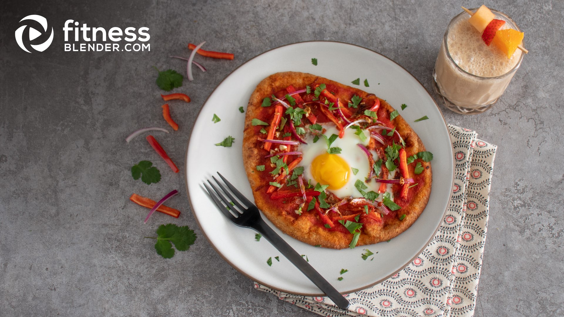 Shakshuka Breakfast Pizza and Vitamin C Smoothie | Fitness Blender
