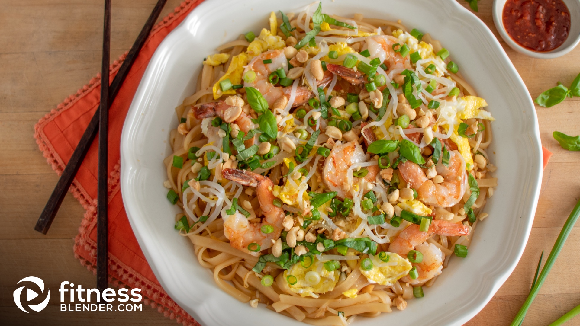 Delicious Peanut-Garlic Shrimp Pad Thai | Fitness Blender
