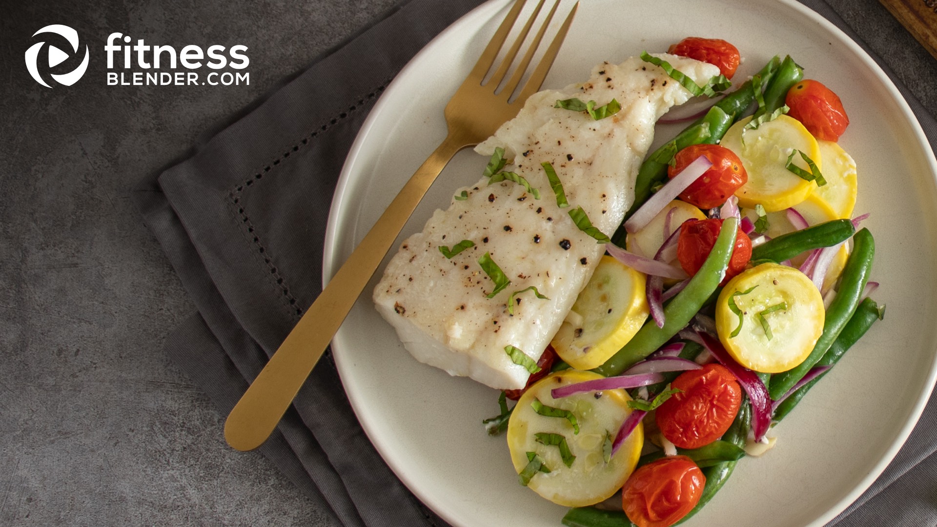 Vibrant and Delicious Cod and Veggie Parchment Packs | Fitness Blender